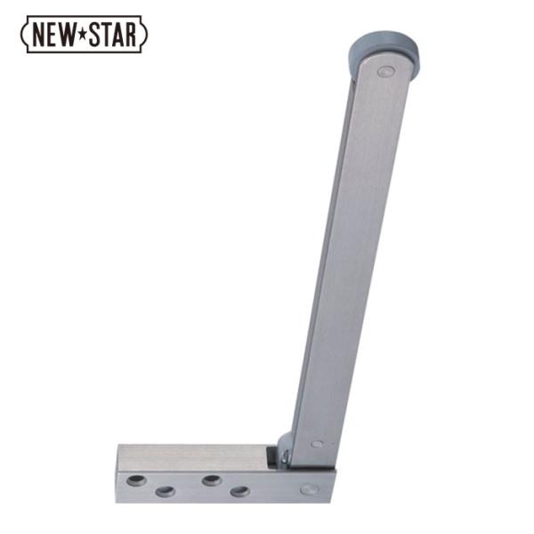 NEW STAR ドアクローザ|特長:左右両開きドアには各々召し合せ目板があり、先閉まり、後閉まりの順序が決まっています。 後閉まり扉が先に閉まってきた時に一時支えておく金具です。 後閉まりを支えるレバーの支え角度は調整可能です。