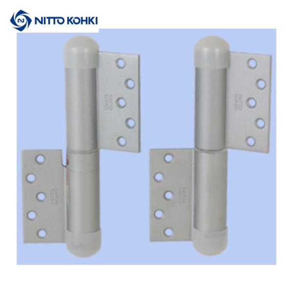 日東 抜き差し蝶番|特長:屋外使用が可能な防滴仕様です。 温度補正機構を内蔵し環境温度の変化に影響なく閉じ速度をほぼ一定に保ちます。 強弱2つのスプリングとその切替機構で力強い閉扉力です。