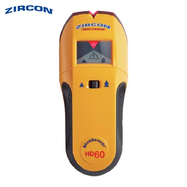 ZIRCON 下地材探知器|特長:木製と金属製の梁や間柱の端を最大38mmの深さまで探知します。 電線警告機能がシールド無しで50mmまでの深さにある通電線の有無を素早く感知します。 矢印型スポットライトポインターの照射と液晶ディスプレーで...