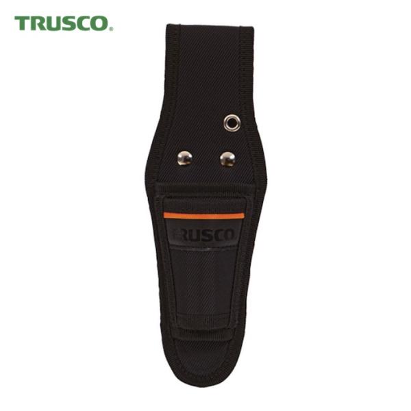 TRUSCO 工具差し|特長:汚れが目立ちにくいブラックを基調としたデザインです。 合皮を使用しており、高級感を兼ね備えた工具差しです。 開きやすく形状がくずれやすい部分を補強しています。