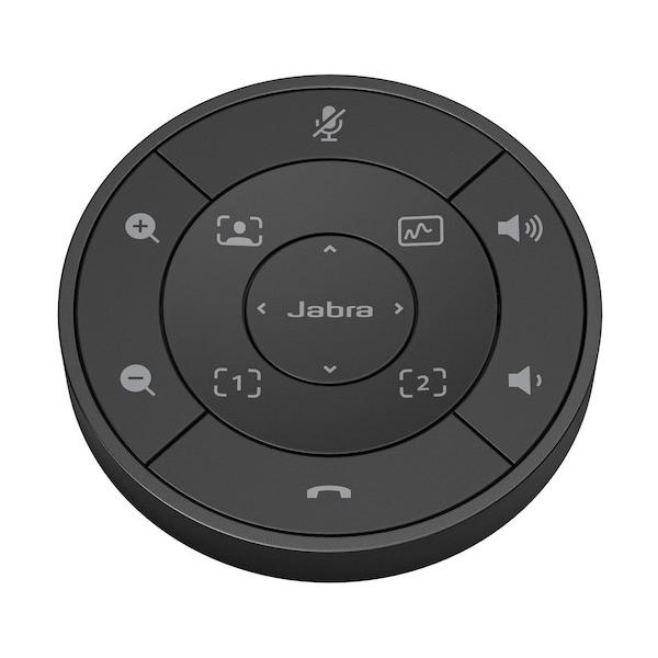 Jabra ウェブカメラ|特長:Jabra PanaCast 50専用リモートコントローラー(ブラック)シンプルな操作でカメラの操作(パン/チルト/ズーム)、音量調整などさまざまな操作が可能です。