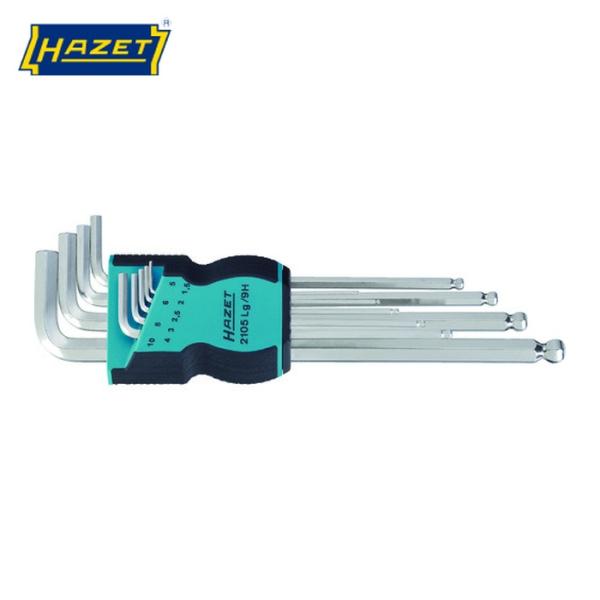HAZET ボールポイント六角棒レンチセット|特長:ロング六角棒レンチのセットです。 専用プラスチックホルダに収納しています。