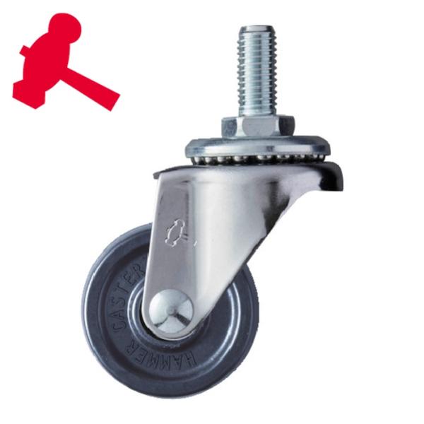 特長●クロームメッキ仕上げで、デザイン性と軽快さを要求される機器に最適なねじ込みキャスターです。●事務機器や家具、屋内運搬車や軽量ラック等、デザイン性と軽快さを要求される環境で幅広く使用されています。用途●事務機器や屋内運搬車に●什器等に