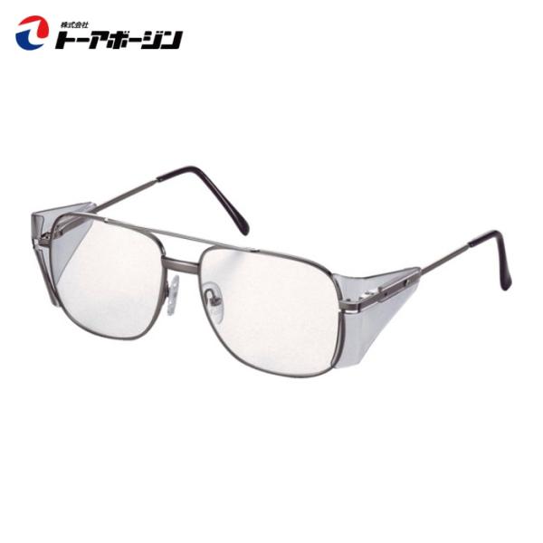 TOA BOJIN 二眼型保護メガネ(フレームタイプ)|特長:スプリング丁番の弾力性により快適にお使いいただけるメタルフレームメガネです。