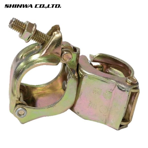 信和 単管オプション|特長:仮設工業会認定品です。 6の単管と42。 7の異形単管を繋ぐクランプです。