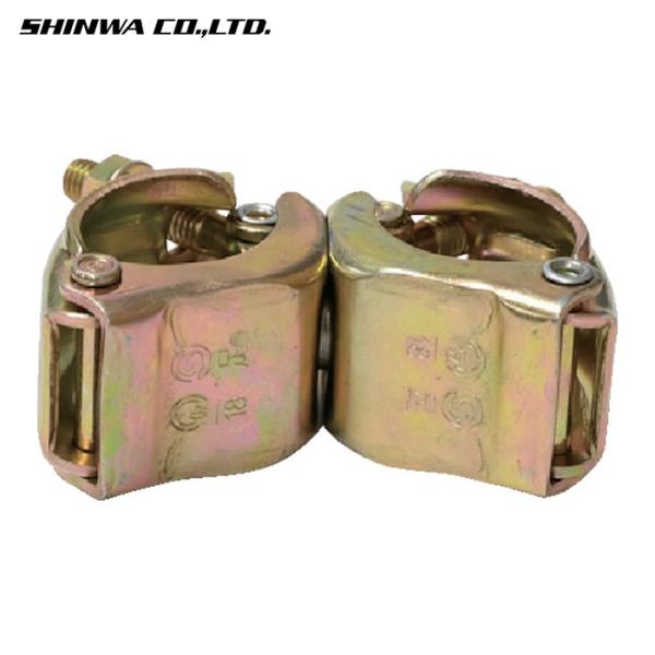 信和 単管オプション|特長:仮設工業会認定品です。 6の単管と42。 7の異形単管を繋ぐクランプです。