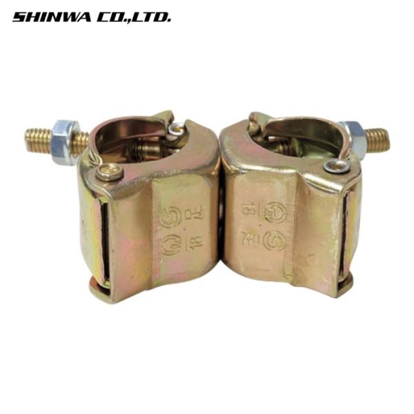 信和 単管オプション|特長:仮設工業会認定品です。 6の単管と48。 6の単管を繋ぐためのクランプです。