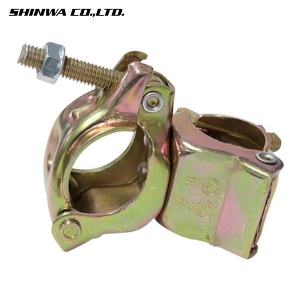 信和 単管オプション|特長:仮設工業会認定品です。 6の単管と48。 6の単管を繋ぐためのクランプです。