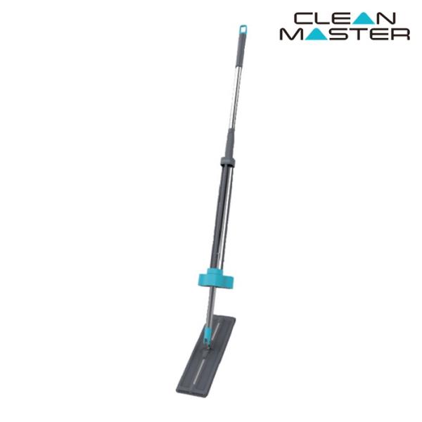 クリーンマスター モップ|特長:使い終わったら自立させてコンパクトに収納できます。 モップを自立させるベース部分をスライドさせて、水切りも楽にできます。 抗菌・防カビ・防虫効果のあるionic+クロスです。