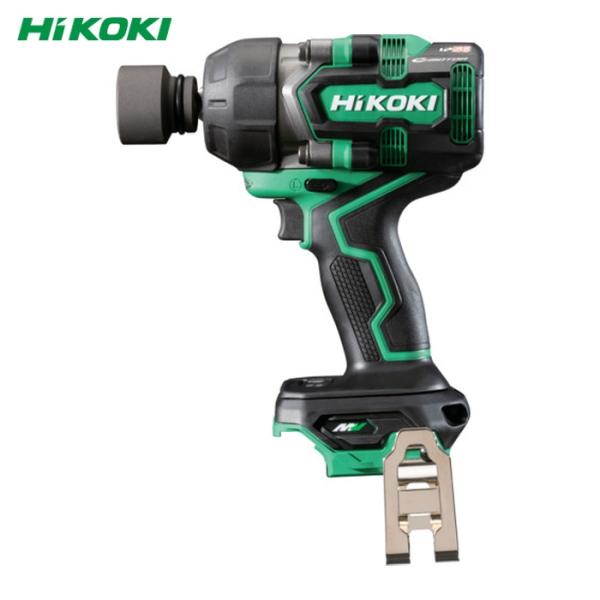 HiKOKI 充電インパクトレンチ|特長:強力トルクでパワフル、軽量コンパクトボディで取り回しがラクです。 ボルトの締め過ぎを防ぐオートストップ機能付きです。 電気機器の保護等級を表すIP56(防塵・耐水)に適合しています。