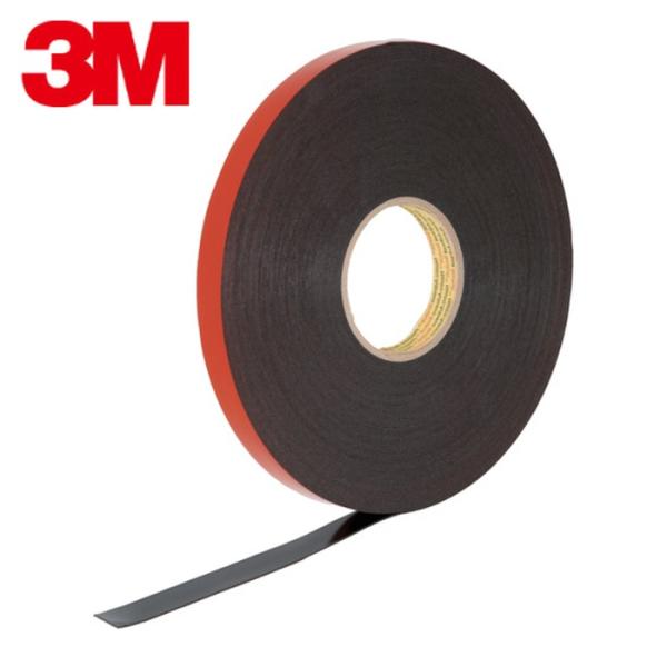3M 工業用・プロ用両面テープ|特長:黒色で、テープが目立たないタイプです。 アクリルやポリカーボネイトなど、汎用的なプラスチックにも強力に接着します。 スポット溶接やリベット・ビス・ボルトなどの代替となり得る高い接着力を持ちます。