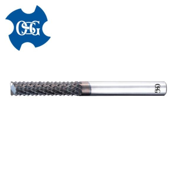 OSG 超硬スクエアエンドミル|特長:汎用綾目ルーターのインチサイズシリーズです。 底刃はエンドミル仕様となっています。