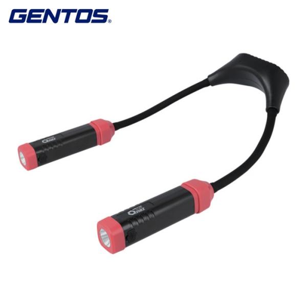 GENTOS LEDハンドライト(充電式)|特長:マグネット式で取り外してハンディライトとしても使用可能です。 首にかけるパーツを使用することで両手がふさがらず手元を照射することが可能です。