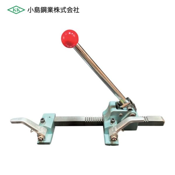 ケイケイ 荷造機|特長:帯鉄用の引締機です。 特殊合金を使用していますので、軽量にできています。 KK2型機では使用できない厚手帯鉄引締め用に適しています。