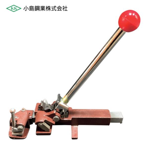 ケイケイ 荷造機|特長:帯鉄用の引締機です。 耐久性に優れ、手軽に取扱いも簡単です。 KK9型機では出来ない大型梱包の使用機として最適です。