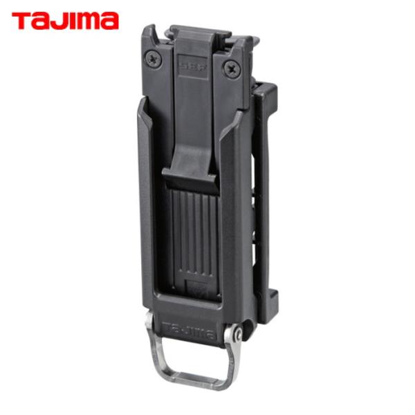 タジマ 金属製工具ホルダ|特長:セフホルダー胴ベルト用プラグ式 スリムです。 セフ幅約4割スリム、 取付場所に悩まないスリムタイプです。 新たに「トップボタン」を採用、 腰周りの左右にとらわれません。