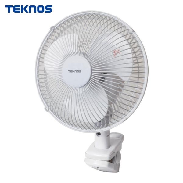 TEKNOS オフィス用扇風機|特長:挟んで使える便利な扇風機です。 ひと回り大きい23cmのクリップ扇です。 より遠くまで涼しい風が出ます。