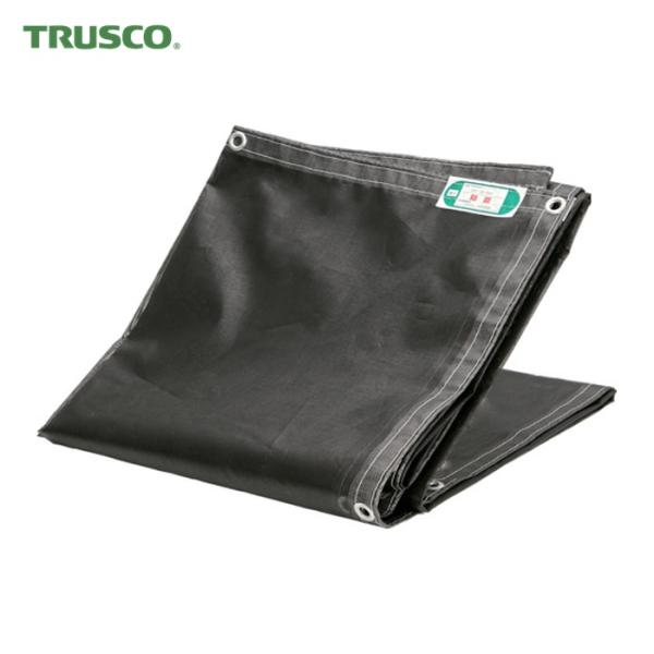 TRUSCO 防炎シート|特長:JIS(A8952)で定められた2類の強度を満たした国産防炎メッシュシートです。 低層~中層住宅の養生用として使用可能です。 メッシュなので通気性に優れています。
