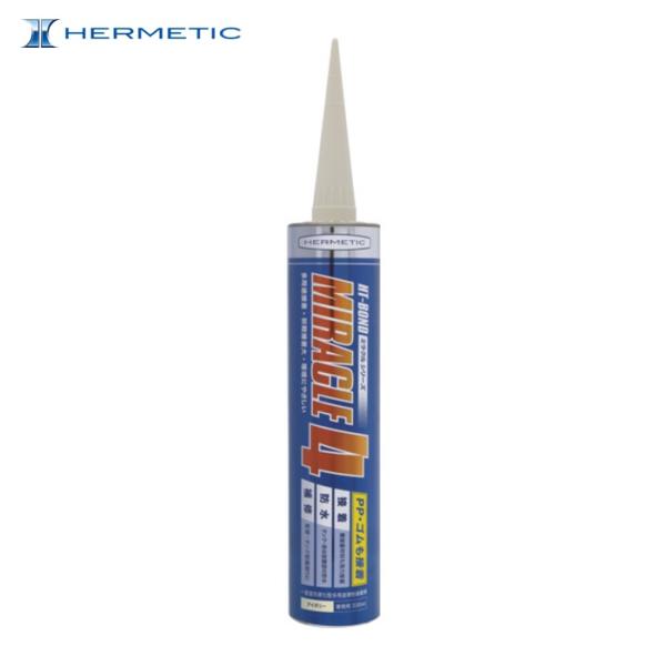 ヘルメチック 接着剤1液タイプ|特長:PPやPEなどの難接着材料も接着が可能な弾性防水接着剤です。 その他、各種金属をはじめ、コンクリート、木材、塩ビ、FRPなどに様々な部材に接着します。 弾性硬化しますので、振動、衝撃、温度変化などに対応...