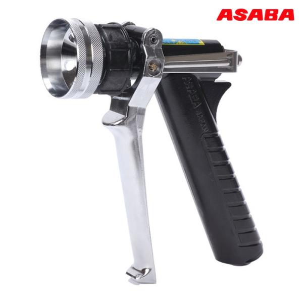 麻場 噴霧器用パーツ|特長:コンパクトで取り回しがいい片手サイズです。 レバーの握り加減で遠近調節や噴角を簡単に自在に調節できます。 レバーを離すと噴霧が停止します。