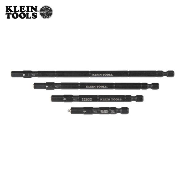KLEIN ソケットビット(電動工具用)|特長:現場でのさまざまなニーズに合わせて4つの異なる長さのパックで提供されます。