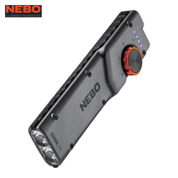 NEBO LED懐中電灯(充電式)|特長:最大2000ルーメンの超高輝度とコンパクトさを両立した、充電式LEDライトです。 5つの点灯モード(ターボ、高、中、低、ストロボ)を搭載したタクティカルライト仕様で、回転式のダイナミックダイヤルによ...