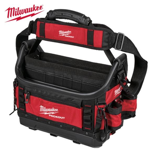 milwaukee ツールバッグ|特長:耐衝撃性に優れた成形ベースで摩耗、衝撃から中身を保護します。 1680Dおよび1800Dバリスティック素材製により、優れた耐久性を実現しました。 全金属の金具類です。