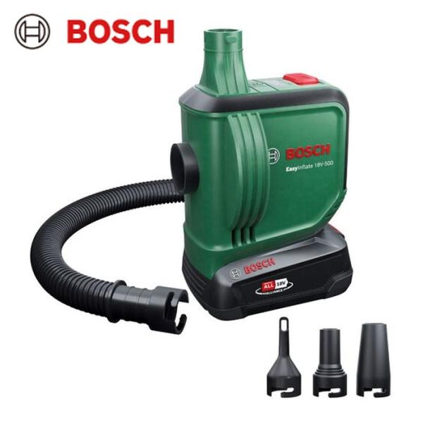 ボッシュ 自転車空気入れ|特長:ボッシュDIYガーデンツール共用18Vバッテリーで使えるコードレスエアポンプです。 大容量の吐出量でエアマットシングルサイズ(185×76×22cm)の空気入れもわずか約30秒です。 空気吸入口にノズルを付け...