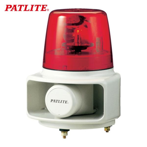PATLITE 回転灯|特長:最大105dB(at 1m)の大音量で、調整つまみで音量調整可能です。 防滴構造のため屋外でも使用できます。