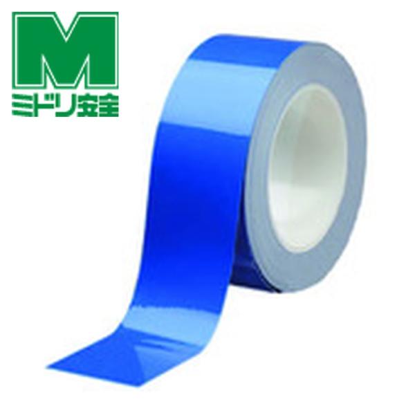 ミドリ安全 ラインテープ|特長:表面の特殊なコーティングでキズや汚れに強いです。 きれいな状態が長持ちするので貼り替え頻度が少なく済みます。 巻き芯が樹脂製でクリーンルームでも使えます。