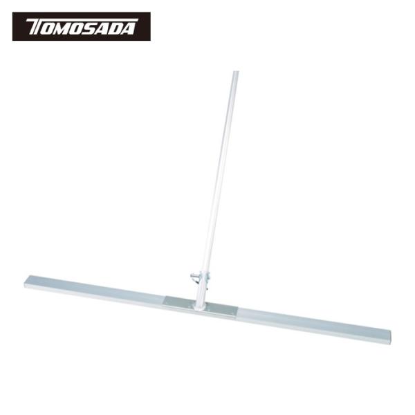 トモサダ 土間仕上げ用品|特長:通常のスクリードよりもブレード部分の幅(奥行)を細くすることで軽量化しています。 アマ出しを行いながら、スムーズに均せます。 ハンドルはワンタッチで着脱可能です。
