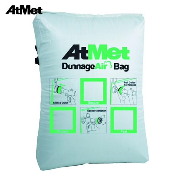 ATMET 緩衝材(発泡タイプ)|特長:耐久力の高いPolywoven(ポリプロピレンの糸で編んで作ったバッグ)を使用しています。 フラットな形状となっております。 独自の360度、自在に回転するPROAIR空気補充システムで作業を軽減します。
