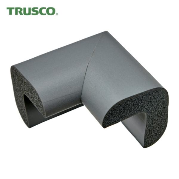 TRUSCO クッション(L字型)|特長:油に強い両面テープを付属しています。 ちぎれにくく、クッション性に優れた衝撃吸収材です。