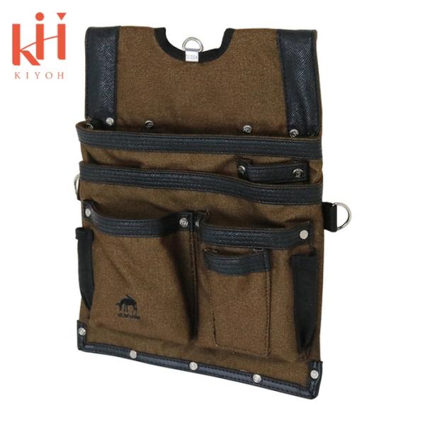 KH 腰袋|特長:摩擦に強く、傷がつきにくい腰袋です。 柔らかく心地よい手触りが特徴の素材です。 カジュアルな素材感でお仕事でもオフタイムでもお使いいただけます。