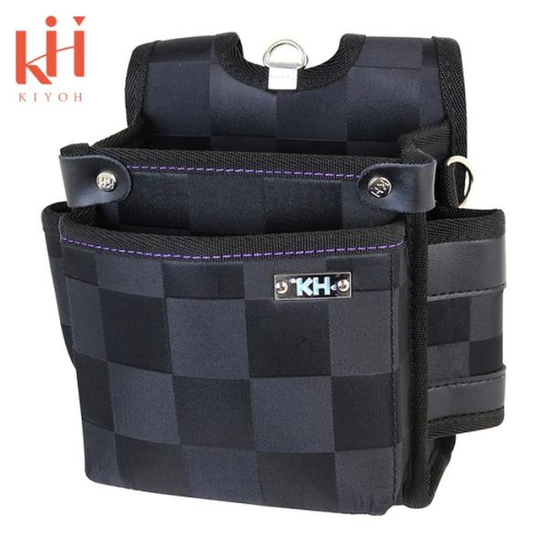KH 腰袋|特長:こだわりのチェック模様が人気のシリーズです。 軽量ながら、頑丈なツールバッグです。 縫製は独自の特許技術で大変長持ちです。