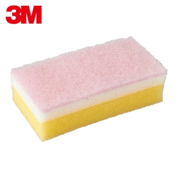 3M スポンジ|特長:泡立てやすいやわらかさのスポンジです。 コゲつき汚れもしっかり落とします。
