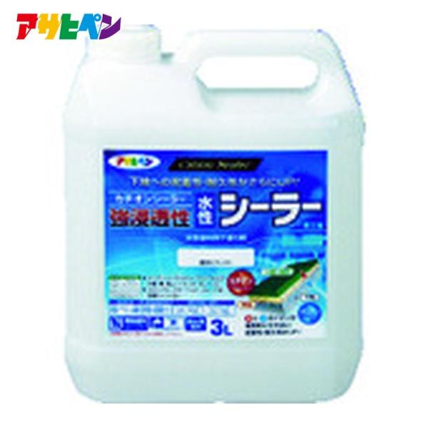 アサヒペン 建築用下地剤|特長:浸透性に優れており、劣化した下地に奥深く浸透して下地を補強します。 カチオン樹脂により下地と上塗り塗料の密着を高めます。