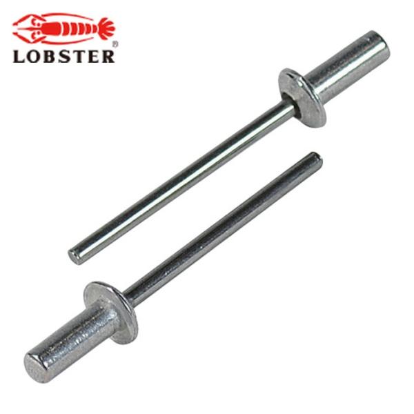 エビ ブラインドリベット|特長:リベット本体の頭部が密閉されていますので防水性にすぐれています。 片側から複数の母材をワン・アクションで締結できます。 溶接に比べて作業の省力化や生産性の向上にメリットがあります。