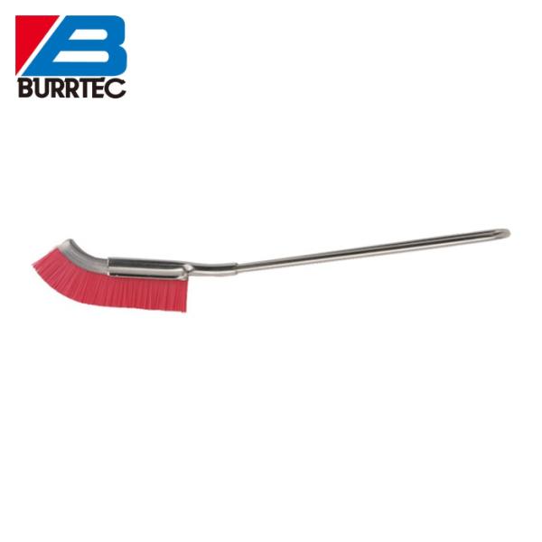 BURRTEC ハンドブラシ(HACCP対応)|特長:幅が3。 5mm 且つ ブラシの先端がカーブしているのでピンポイントで細部の清掃ができます。 金属部分はステンレス製で錆に強く耐久性も抜群。