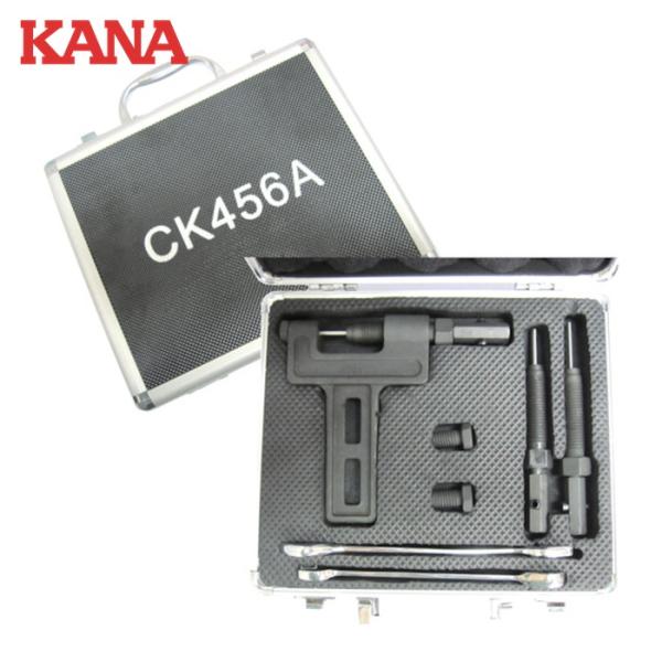 KANA チェーンカッターセット|特長:部品交換で複数の違うチェーンNo。 を切断することができます。 これ一つでNO40とNO50、NO60のチェーンが切断可能です。