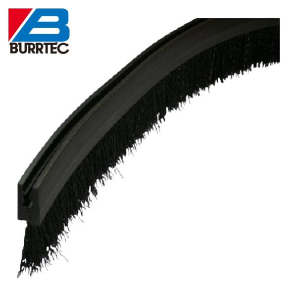 BURRTEC 防虫防獣ブラシ|特長:フレームにゴム(TPE:熱可塑性エラストマー)を採用しています。 ドアの寸法に応じて、簡単にハサミで切断できます。 取り付け場所、用途に応じて4タイプのフレームから選択でき、毛の材質、長さを選択できます。