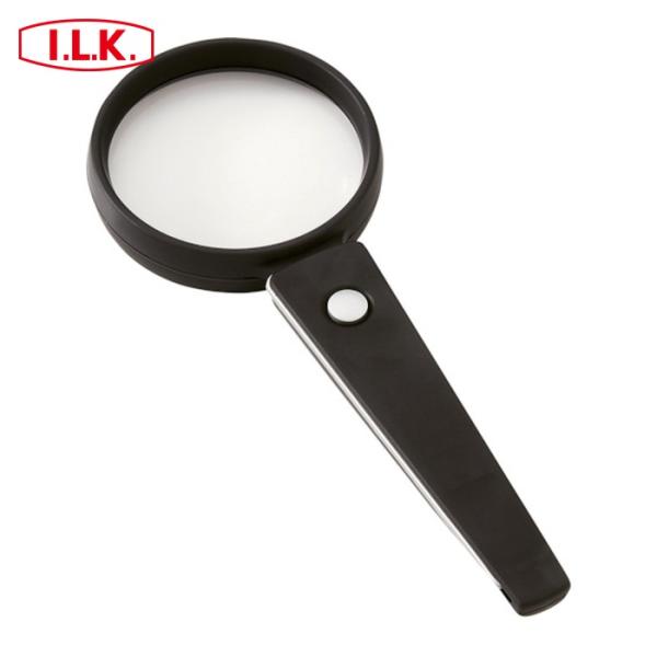 池田レンズ 手持ちルーペ(照明付)|特長:軽い、見やすい、長持ち、LEDライト付ハンドルーペ。 スタイリッシュで、日本製です。