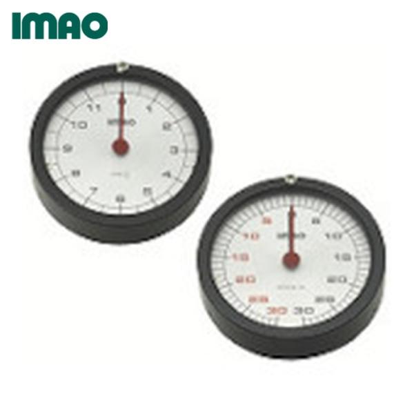 イマオ テストインジケータ|特長:2針式のダイアルインジケーターで回転数を正確に読取りできます。 一回転させた時に長針は一回転して短針は1目盛戻ります。 簡単な取付けで使用できるように専用のハンドル車、ノブを用意してあります。