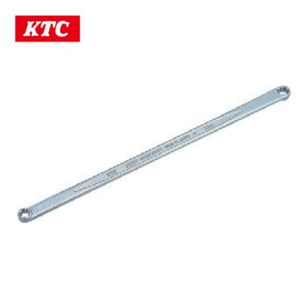 KTC 両口めがねレンチ|特長:長い全長と片側ツバ付きのめがねで作業性の悪い場所にあるE型トルクスの締め緩めに便利です。