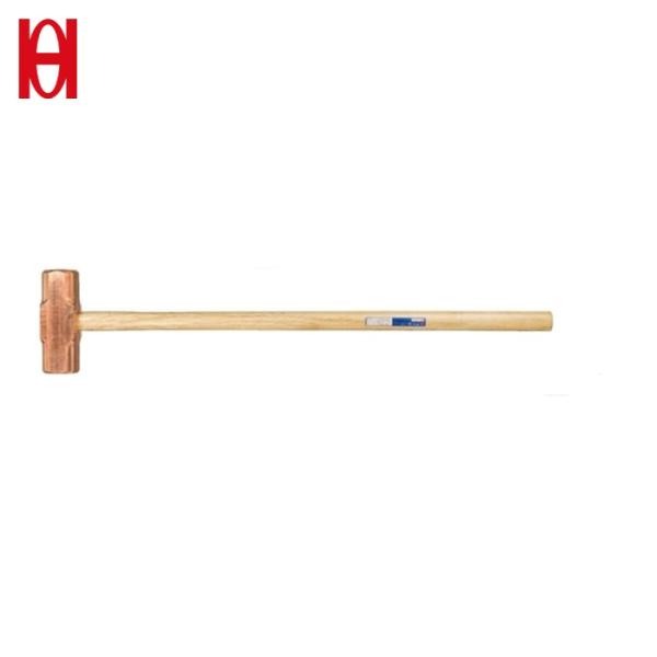 OH 銅ハンマー|特長:頭部は伸銅品、非加熱加工でネバリがあり長寿命です。 鋳造銅ハンマーの比べると2倍長持ちします。