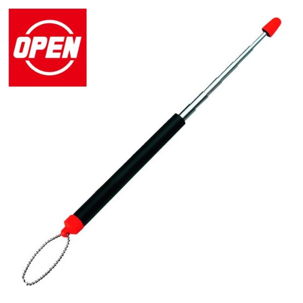 OP ポインター|特長:伸縮自在で、会議や研修時に便利な指示棒です。 ポケットに差し込めるクリップ付・クリップでポケットに差し込めます(PT・100、120)・転がらない六角形ストッパー付です。 (PT・150、200)。