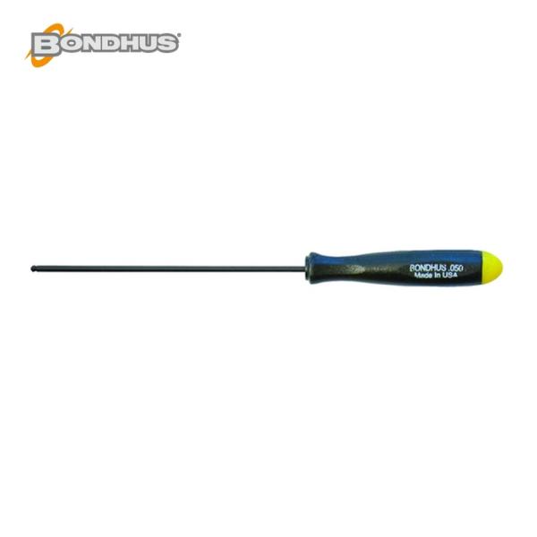 BONDHUS 六角棒ドライバー(インチサイズ)|特長:グリップはラバーエルゴノミックグリップです。 油、水、汚れによる滑りを防止したグリップです。 ブレード部の硬度はHRC57~61です。