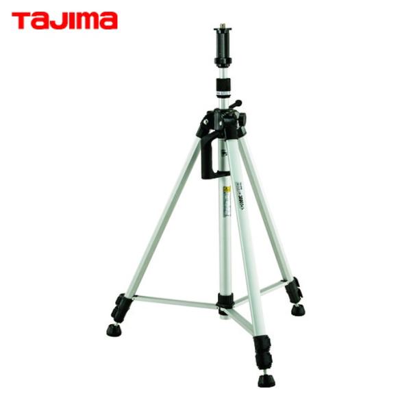 タジマ レーザー墨出器用三脚|特長:軽量タイプの約3m伸縮式エレベーター三脚です。 レーザー墨出し器本体を回転させずに取り付けられる回転グリップ付です。 移動や持ち運びに便利なキャリングハンドル付です。