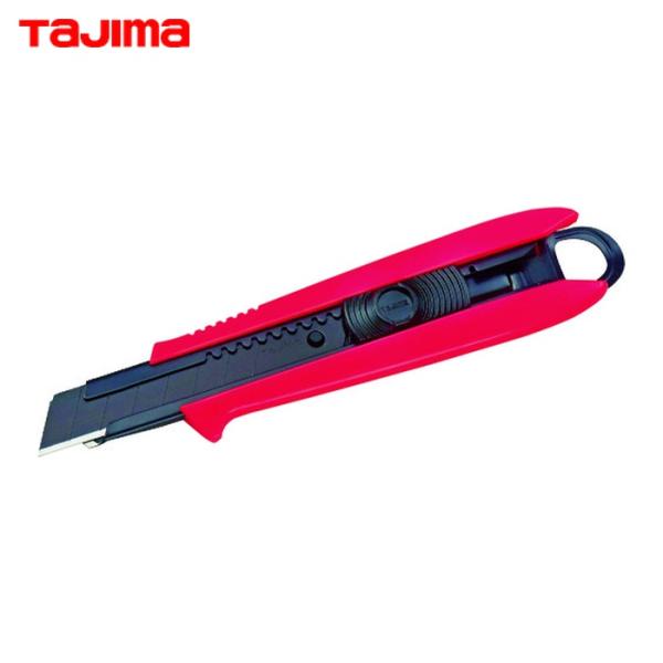 タジマ カッターナイフ|特長:オートロック式(ロック力25キロ)です。 ホルダー全体に焼入したステンレス鋼を採用しています。 ホルダー部がドライバーと同等の硬度なので、ねじを締めたり、つく、こじるが可能になりカッター本体を多機能工具として使...