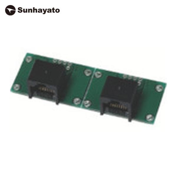 サンハヤト 基板|特長:モジュラー88タイプのコネクタを2。 54mmピッチに変換します。 センターのVカットから切り離し、2分割して使用します。